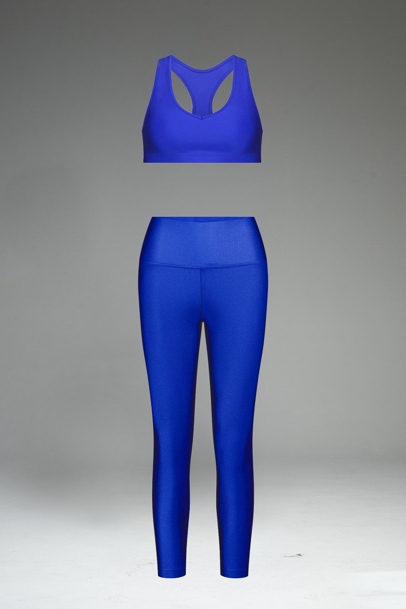 טופ וי LIRUX רייסר + טייץ LIRUX ארוך גבוה - ROYALTY BLUE